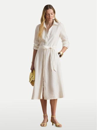 Lauren Ralph Lauren Hemdkleid 200P13687001 Wei&szlig; Regular Fit