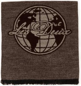 Les Deux &Eacute;charpe tiss&eacute;e &agrave; logo globe