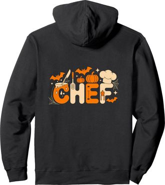 Shinkai Halloween Chef Gruselige Kürbisfledermäuse Kessel Pullover Hoodie