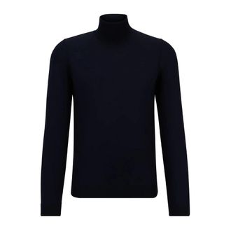 HUGO BOSS Homme, Pulls, Bleu, Taille: L Pull &agrave; col roul&eacute; en laine Musso