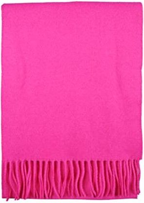 Toutacoo Echarpe 100% Laine - Homme & Femme - Fabriquée en France - Couleur 18c-Rose Fuschia