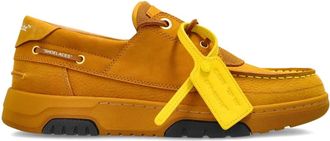 Off-white Sneakers mit Schn&uuml;rung - Gelb