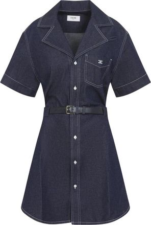 Celine Kleid aus Baumwolldenim - - Dresses - Damen - Blau - XS
