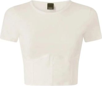 Pinko Pinko, Femme, Tops, Blanc, Taille: 42 FR Veduta Top Second Skin Bustier