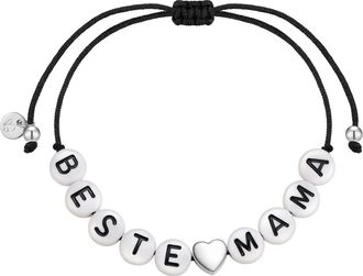 Glanzst&uuml;cke M&uuml;nchen Armband - Sterling Silber Armband Herz/BESTE MAMA - Gr. ONESIZE - in Silber - f&uuml;r Damen