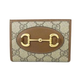 Gucci Portefeuille Bi-fold GG Supreme Pre-owned - Femme - Pre-owned - Brun - Taille: ONE Size