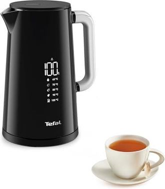 T-fal Smart & Light, digital, 7 Positionen, Schwarz Wasserkocher Schwarz