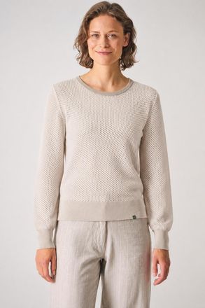 Hempage Hempage Damen vegan Pullover Airy Open Knit Thistle Beige
