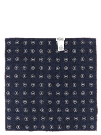 Brunello Cucinelli Medaglione Double-Face Silk Scarf - Purple