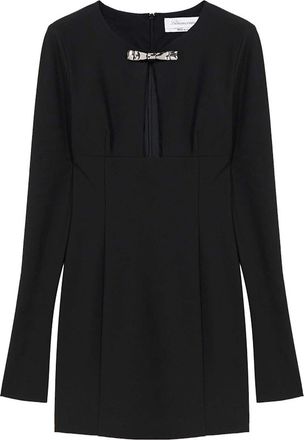 Blumarine Knielanges Kleid - Schwarz