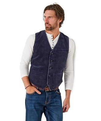 Joe Browns Stylish Cord Front Waistcoat Blazer, Bleu Marine, 60 Homme
