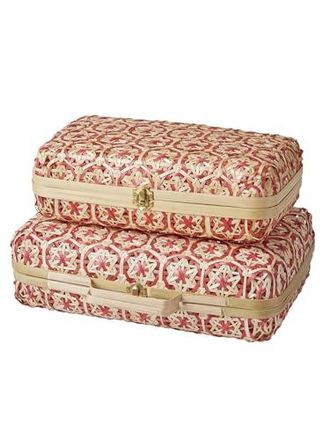 Vertbaudet Lot de 2 valisettes bicolores en bambouroseTU