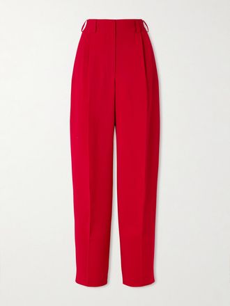 Givenchy Pantalon Large En Cr&ecirc;pe &Agrave; Plis - Rouge