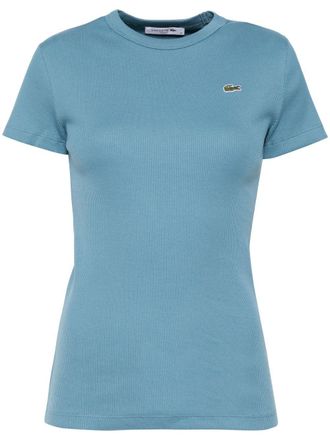 Lacoste T-Shirt mit Logo-Patch - Blau