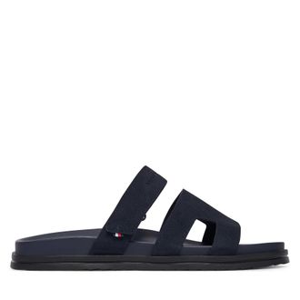 Tommy Hilfiger Pantoletten Tommy Hilfiger Adjustable Premium Suede FM0FM05774 Dunkelblau