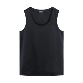 Max Mara Top en satin - Femme - Tops - Bleu - Taille: 34 FR