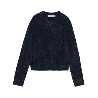 Remain Femme, Pulls, Bleu, Taille: 40 FR Pull en Tricot Confortable