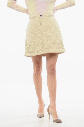 Burberry Quilted Miniskirt with Hidden Placket size 42