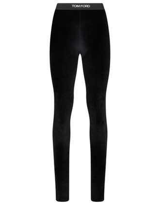 Tom Ford Logo-Print Leggings - Black