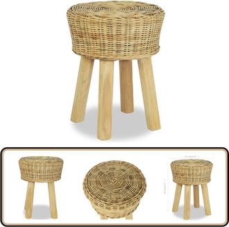 vidaXL Vidaxl - Tabouret de bar Rotin naturel - Tabouret De Bar - Tabouret Design - Tabouret Rotin - Tabouret Teck - Chaise Haute