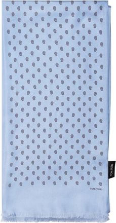 Tom Ford Homme, Accessoires, Bleu, Taille: ONE Size Paisley Scarf