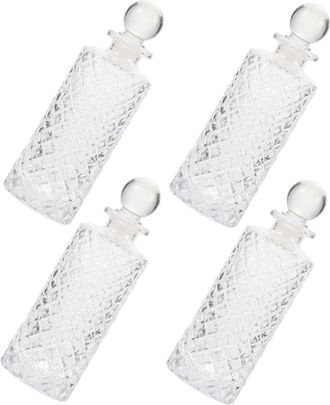 Cabilock 4 St&uuml;ck Teiliges Glasflaschen Transparent mit Stabilem Boden f&uuml;r Duft&ouml;l Diffuser Wohnzimmer B&uuml;ro Schlafzimmer Dekoration und Raumluftreinigung