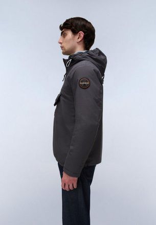 Napapijri Anorak RAINFOREST WINTER 3 DARK GREY SOLID mit unifarbenem Design, sportliche Silhouette