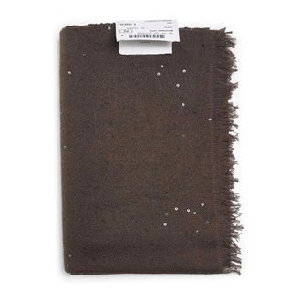 Brunello Cucinelli &Eacute;charpe en cachemire et soie avec sequins - Femme - Accessoires - Brun - Taille: ONE Size