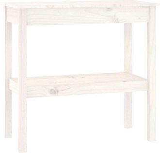 vidaXL Table console Blanc 80x40x75 cm Bois de pin solide vidaXL