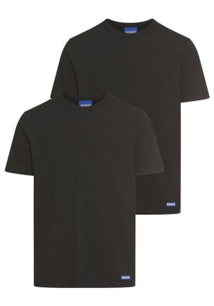 HUGO BOSS T-Shirt HUGO BLUE Naolo, Herren, Gr. XXL, schwarz (schwarz001), Single Jersey, Obermaterial: 96% Baumwolle, 4% Elasthan, unifarben, regular fit h&uuml;ftla
