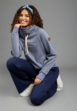 Kangaroos Sweatshirt mit hohem Schalkragen, h&uuml;ftlange Form, Langarm, auch in gro&szlig;en Gr&ouml;&szlig;en