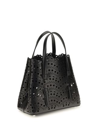 Alaia Womens Handbag Mina Black Calf Leather Handbags Hand Bags