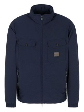 Emporio Armani veste légère à capuche - Bleu