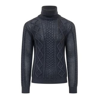 Rakk&igrave; Aran Dolcevita Hubbel - - Knitwear - Herren - Blau - XL