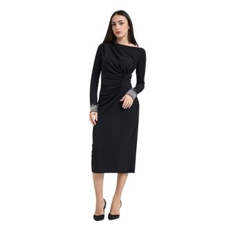 Liu Jo Femme, Robes, Noir, Taille: 36 FR Robe Drap&eacute;e