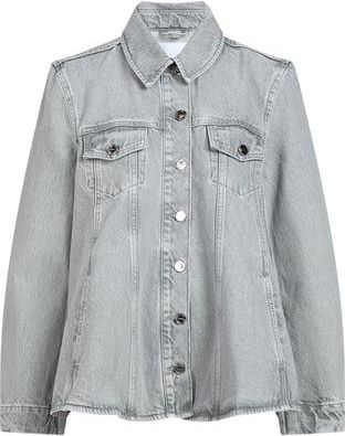 Ganni Veste droite en denim de coton