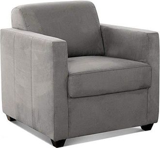 Cavadore Cavadore Sessel Camerus mit Federkern / Polstersessel im trendigem Design / 78 x 80 x 83 / Mikrofaser: anthrazit