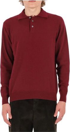 Drumohr Pull Polo en Maille - Homme - Pulls - Rouge - Taille: M