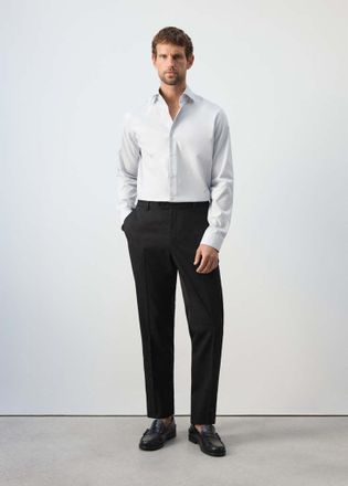 Mango Chemise 100 % coton rayures slim-fit gris - Homme - XXL - MANGO MAN