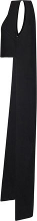 Jil Sander Asymmetric Virgin Wool Tank Top - Black