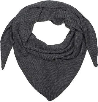 styleBREAKER Écharpe triangle XXL pour femmes avec motif de grain de riz en couleurs unies, écharpe, écharpe légère 01020042, couleur:Gris foncé