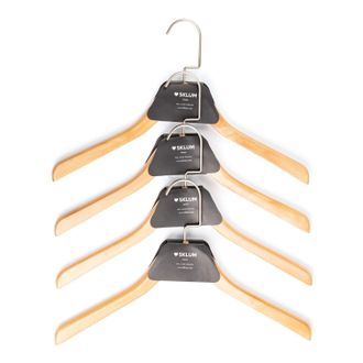Sklum Set 4 Kleiderb&uuml;gel aus Holz Rita