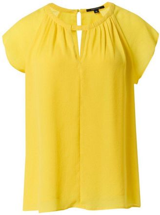 Comma Kurzarmshirt Bluse Chiffon-Bluse mit Kapp&auml;rmeln