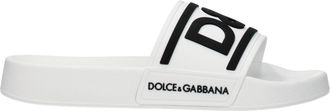 Dolce & Gabbana Dolce&Gabbana Femmes Tongs Et Sabots Caoutchouc Blanc/Noir
