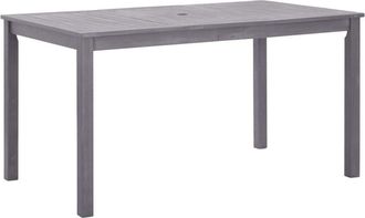 vidaXL Vidaxl - Table de jardin gris slave dans Acacia Acacia Robust Design diff&eacute;rentes tailles taille : 140 x 80 x 74 cm
