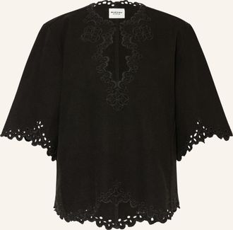 Isabel Marant Marant &Eacute;toile Blusenshirt Shana Mit Lochspitze Und 3/4-Arm schwarz