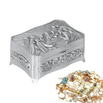 Generico Aufbewahrung f&uuml;r Rosenkr&auml;nze - Wiederverwendbare Vintage-Schmuckschatulle, Beh&auml;lter f&uuml;r Sch&auml;tze | Halskette, Ohrringe, Andenken, Erbst&uuml;ck, Geschenk, R