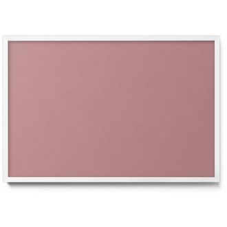Tulup Tableau Magn&eacute;tique en M&eacute;tal Tableau pour Magnet - Motif Couleur rose pastel - Minimaliste - Cadre Blanc - 100x70 cm - Plaque Magn&eacute;tique