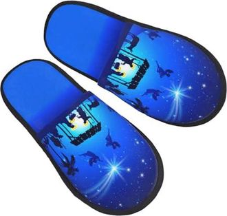 Generic Pantoufle Maison Cr&egrave;che De No&euml;l Chr&eacute;tienne Hiver Pantoufles Antid&eacute;rapantes Hiver Chaussures Chaudes Doux Chaudes Pantoufles Pour Chambre H&ocirc;tels Salon 