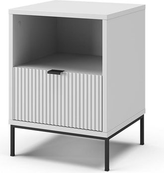 Vicco Nachttisch Eliza, Weiß, 40 x 55 cm mit 1 Schublade